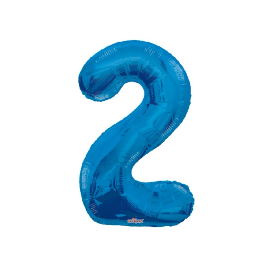 Número 2 Azul Royal 34″ – Punto Globo
