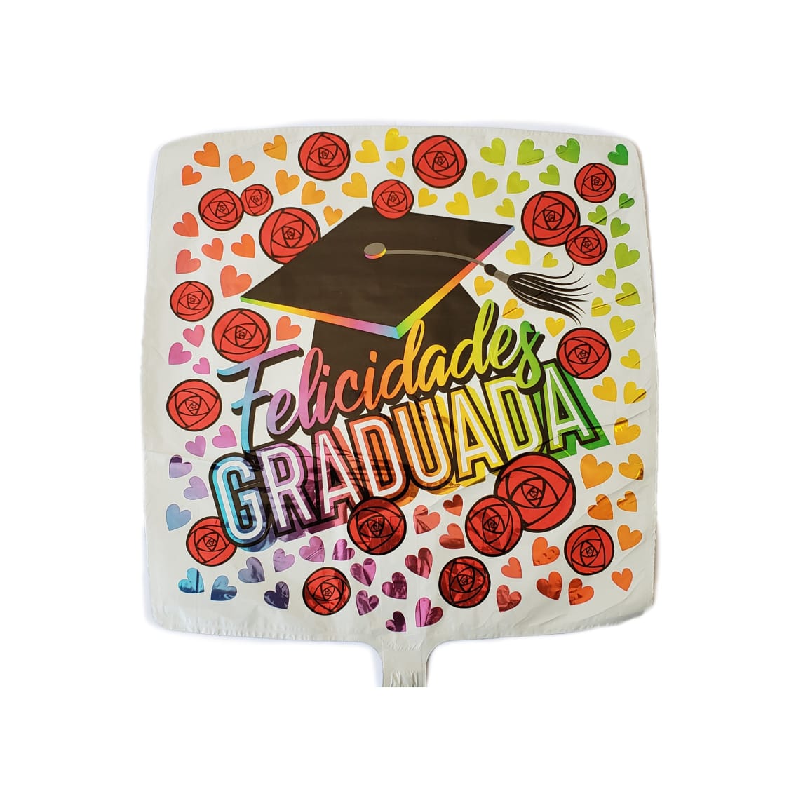 Felicidades Graduada Rosas 18″ – Punto Globo